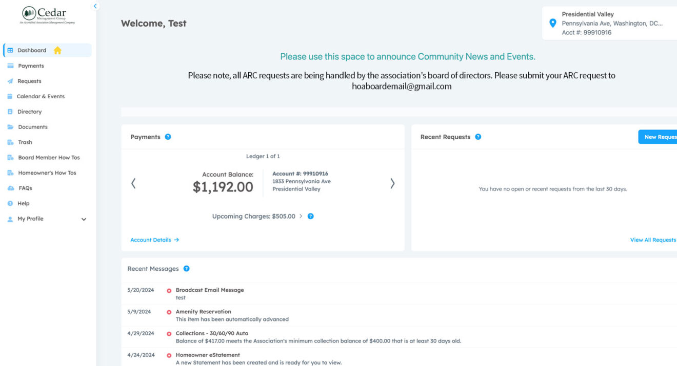 ARC Request Form | Cedar Management Group