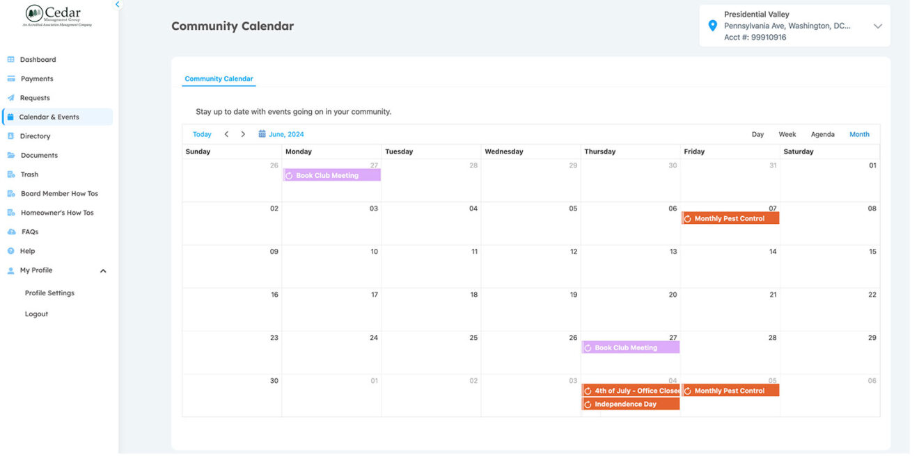 Community Calendar